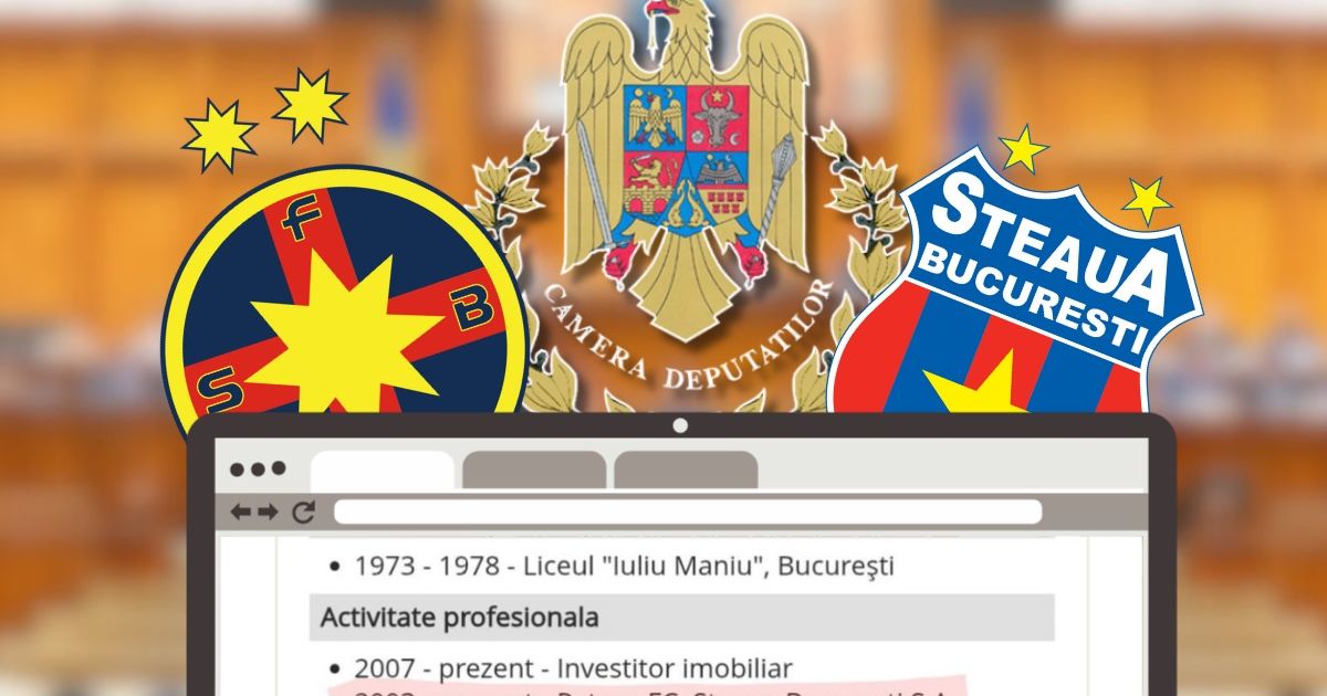 „FCSB e Steaua” în Camera Deputaților. CV-ul care însoțește prezentarea ...