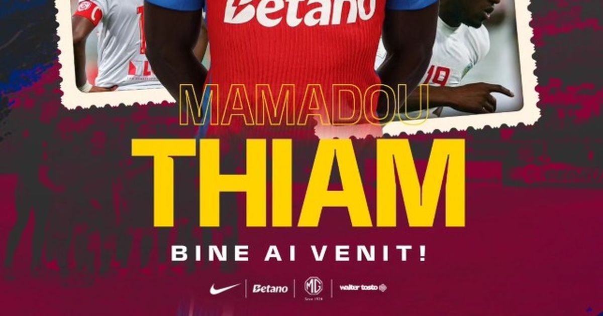 Thiam, prezentat la FCSB. Noul atacant al campioanei a efectuat deja ...