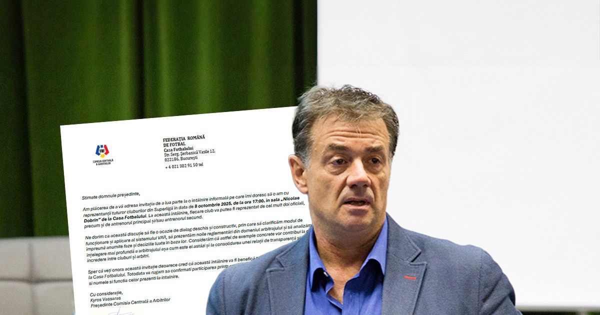 Vassaras, gest fără precedent. În premieră de când e șef al CCA, grecul ...