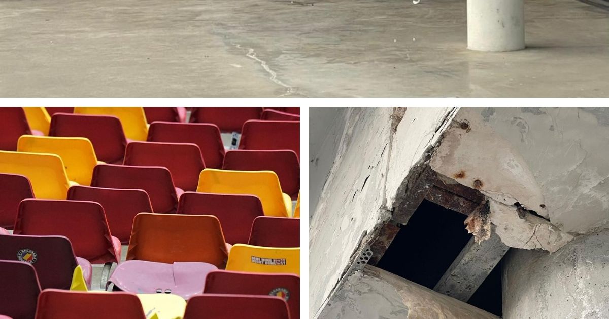 Imagini horror de pe Arena Națională: s-au „măcinat” pereții! Fotolii ...